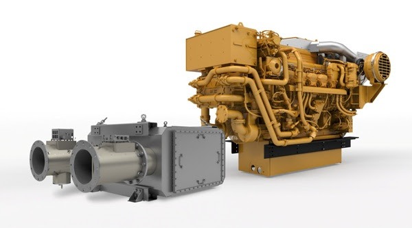 Caterpillar rust nieuwe 3500E-serie standaard uit met katalysator ...